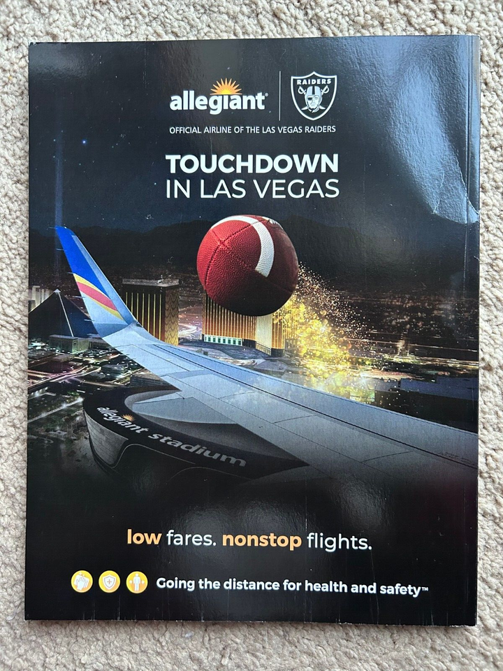 GAMEDAY LAS VEGAS RAIDERS October 25, 2020 INAUGURAL SEASON LAS VEGAS ...