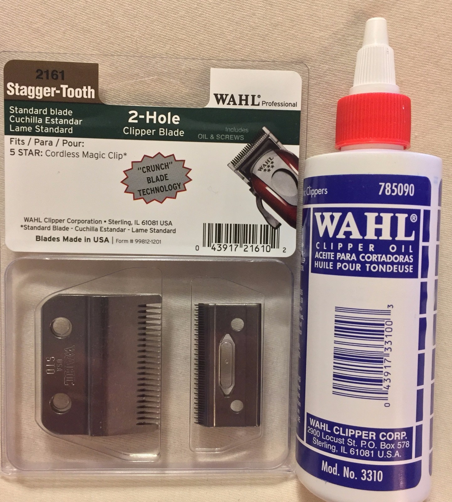 WAHL PROFESSIONAL 2 HOLE BLADE # 2161 STAGGER TOOTH CRUNCH BLADE ...