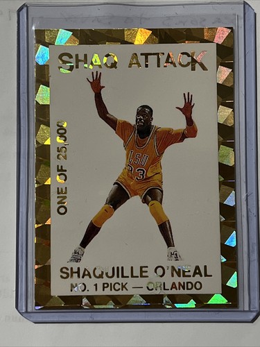 1992-93 Shaquille O?Neal Shaq Attack #1/25,000 #2 💥MINT CENTERED RARE ...
