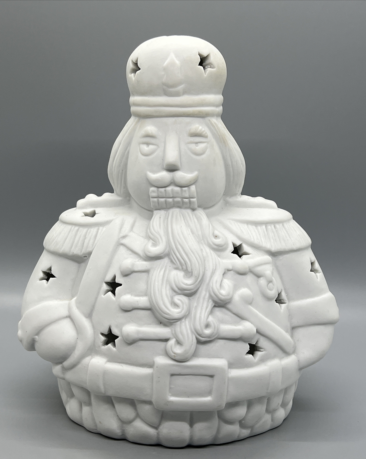Nutcracker Tea Light Candle Holder Ceramic Luminary Figurine Star ...