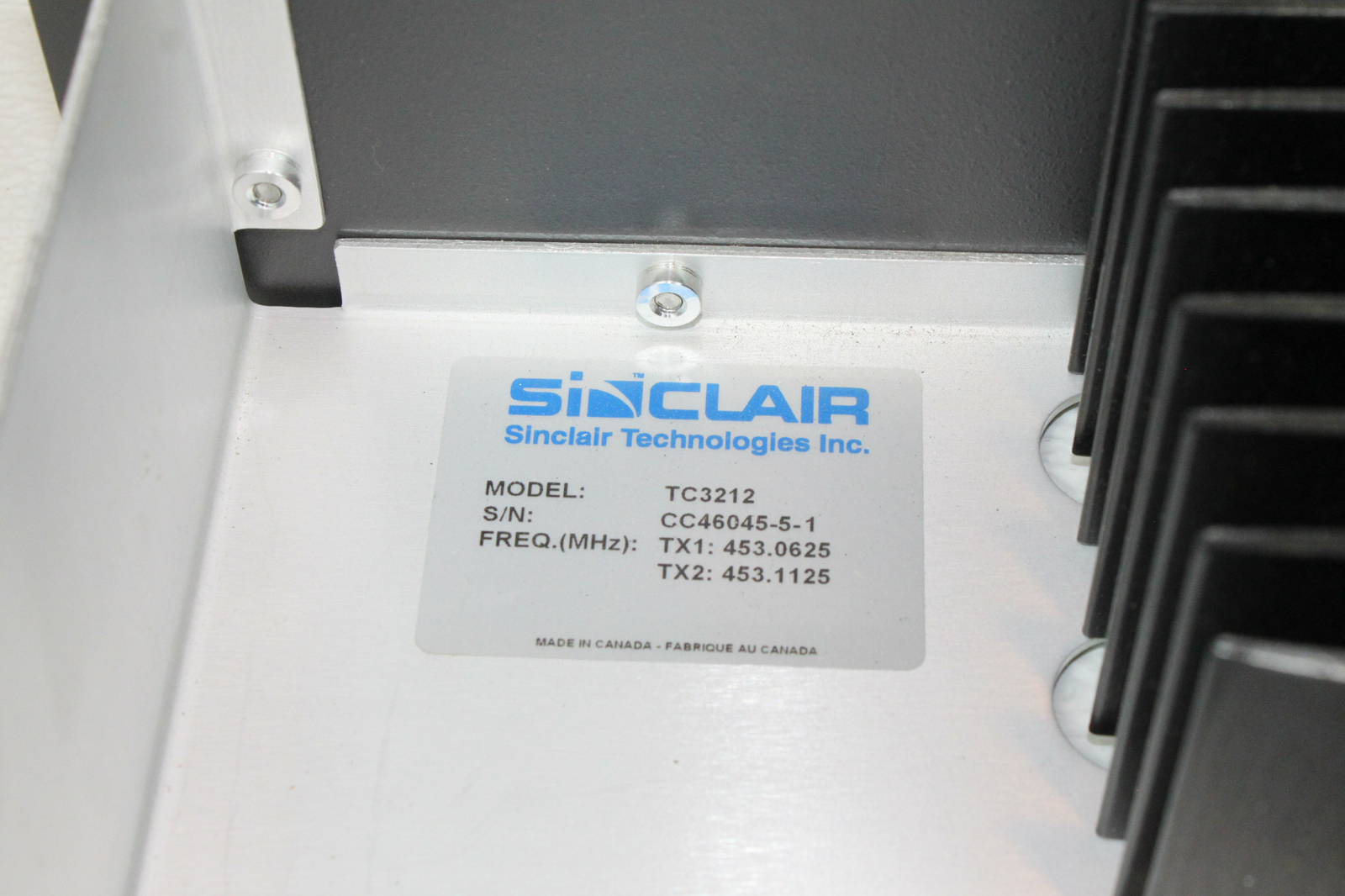 Sinclair TC3212 UHF Transmitter Combiner 2 channel dual stage isolators ...