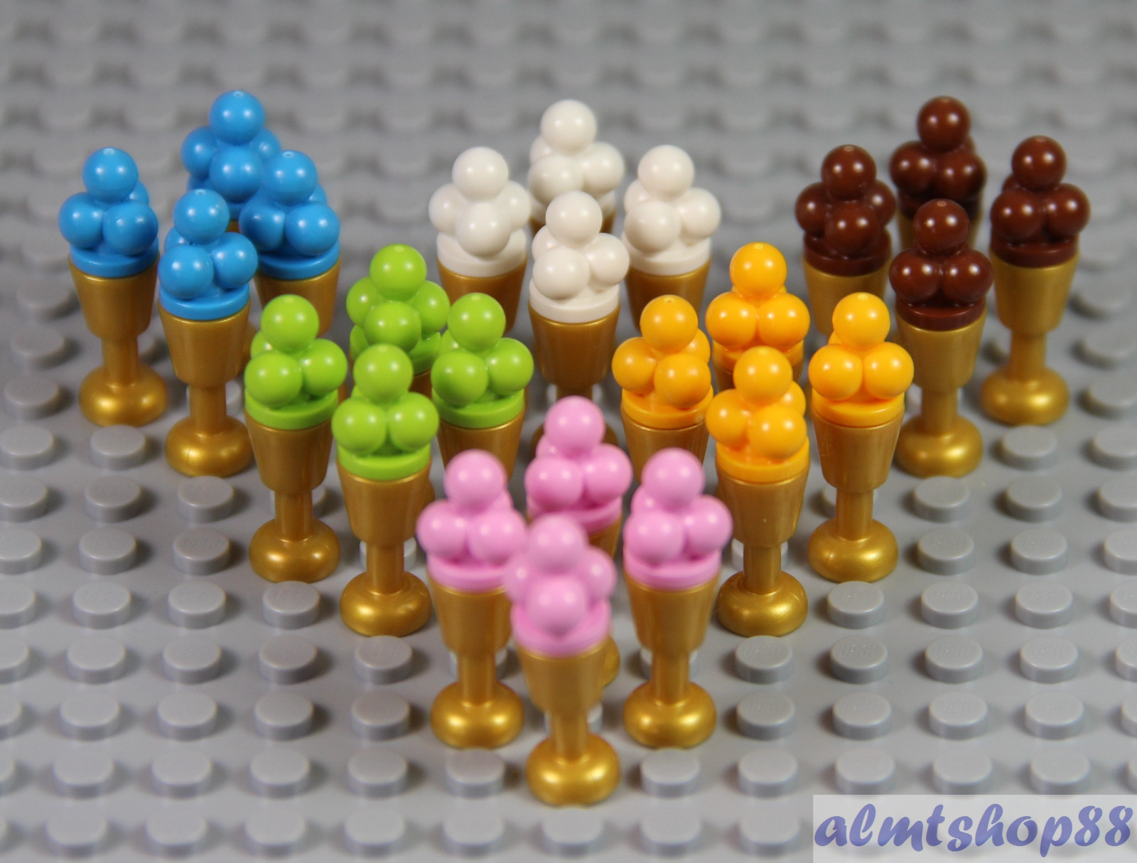 LEGO - Ice Cream Sundae Lot - Vanilla Chocolate Scoops Dessert Food ...