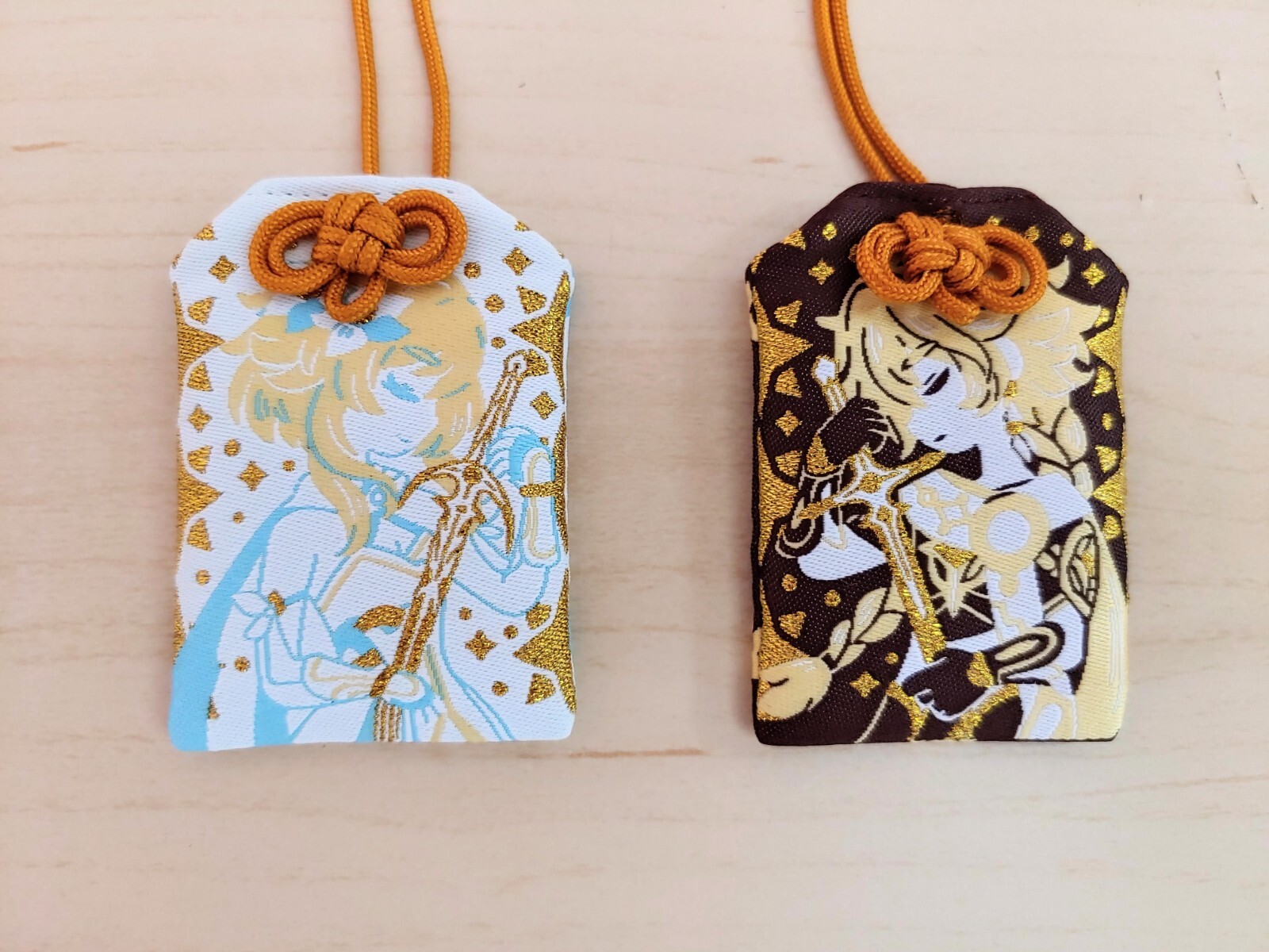 Genshin Impact Twins Lumine and Aether, Set of 2 Omamori Japanese Lucky ...