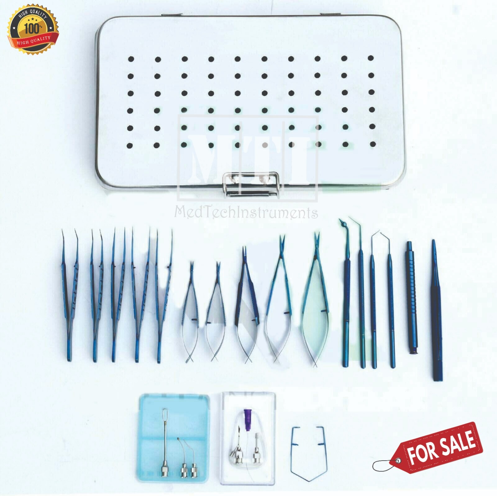 Titanium Coated Cataract Set Eye Ophthalmic Surgical Instruments 21 Pcs ...