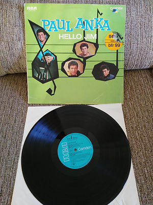Paul Anka Hello Jim LP vinyl Vinyl 12 " German Ed G+ Rca Camden | eBay ...