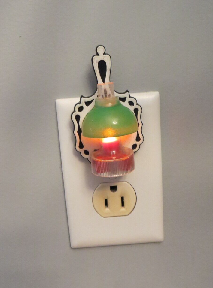 Vintage Working Plug In Wall Night Light Oil Lamp Lantern Red Base ...