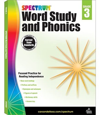 Spectrum 3rd Grade Word Study and Phonics Workbook, ... 9781483811840| eBay