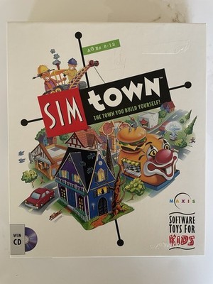 SimTown Big Box PC CD-ROM Maxis Software Toolworks CIB Kids Sim | eBay