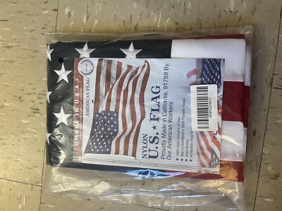 American US Flag Heavy Duty Nylon Double Stitching Embroidered USA ...