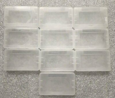 10 GBA Cases Clear Plastic Cartridge Nintendo Game Boy Advance games ...