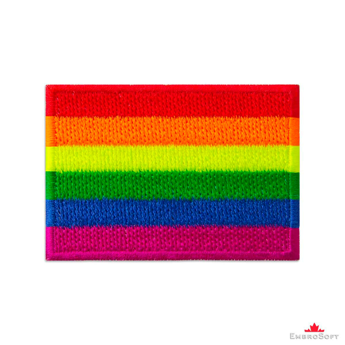LGBT Pride Rainbow Flag Emblem Embroidered Patch Iron On SIZE: 2"x2.9 ...