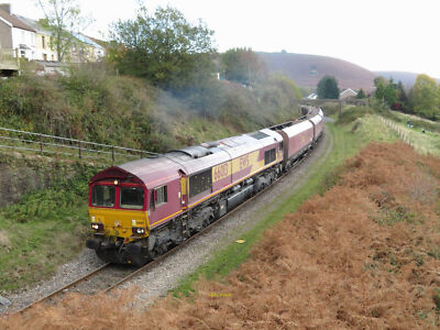 Photo 6x4 Coal train at Bedlinog Class 66 locomotive No. 66013 passes ...