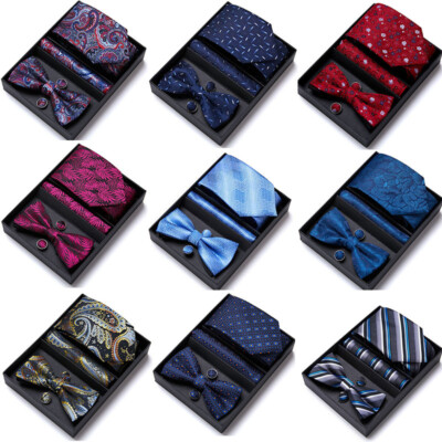 Men's Tie Set Gift Box 6 Piece Suit Group Tie Business Wedding Ties ...