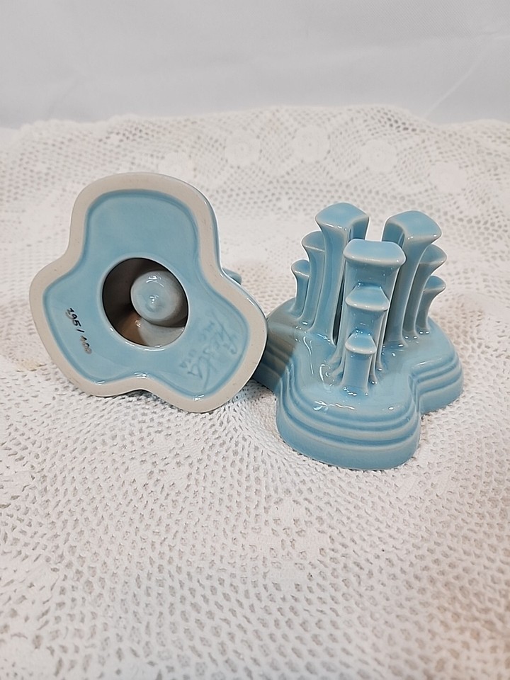 Fiesta Ware NEW IN BOX SKY Blue Pyramid Candle Holders No. 195 of 400 ...