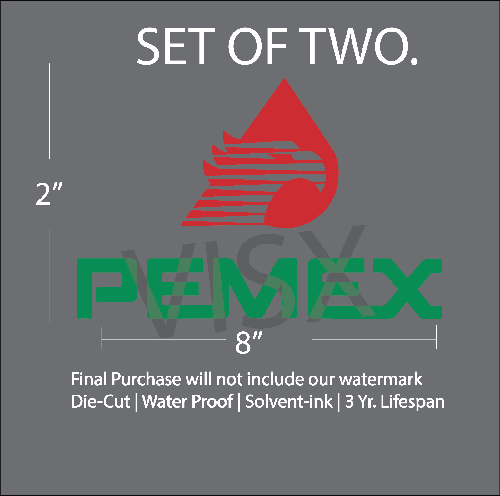 2 Pack Pemex Decal Bumper Sticker Vinyl funny JDM 3M Gas Petrol Mexico ...