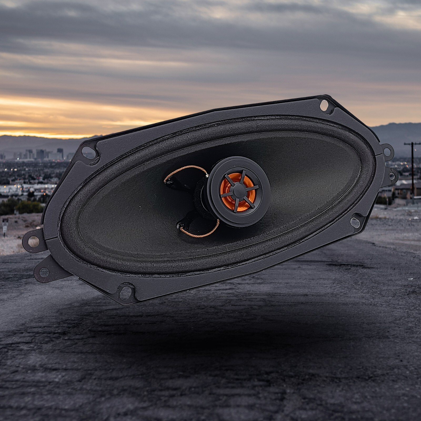 2x Audiobank 4X10" 650 Watt Max Power 2-Way Red Car Audio Stereo ...