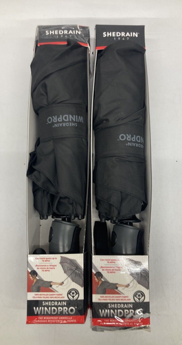 Shedrain Windpro Compact Umbrella 2-pack BLACK OB | eBay