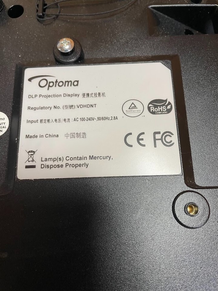 Optoma VDHDNT Full HD 1080P 3,000 Lumens DLP Projector with Remote ...