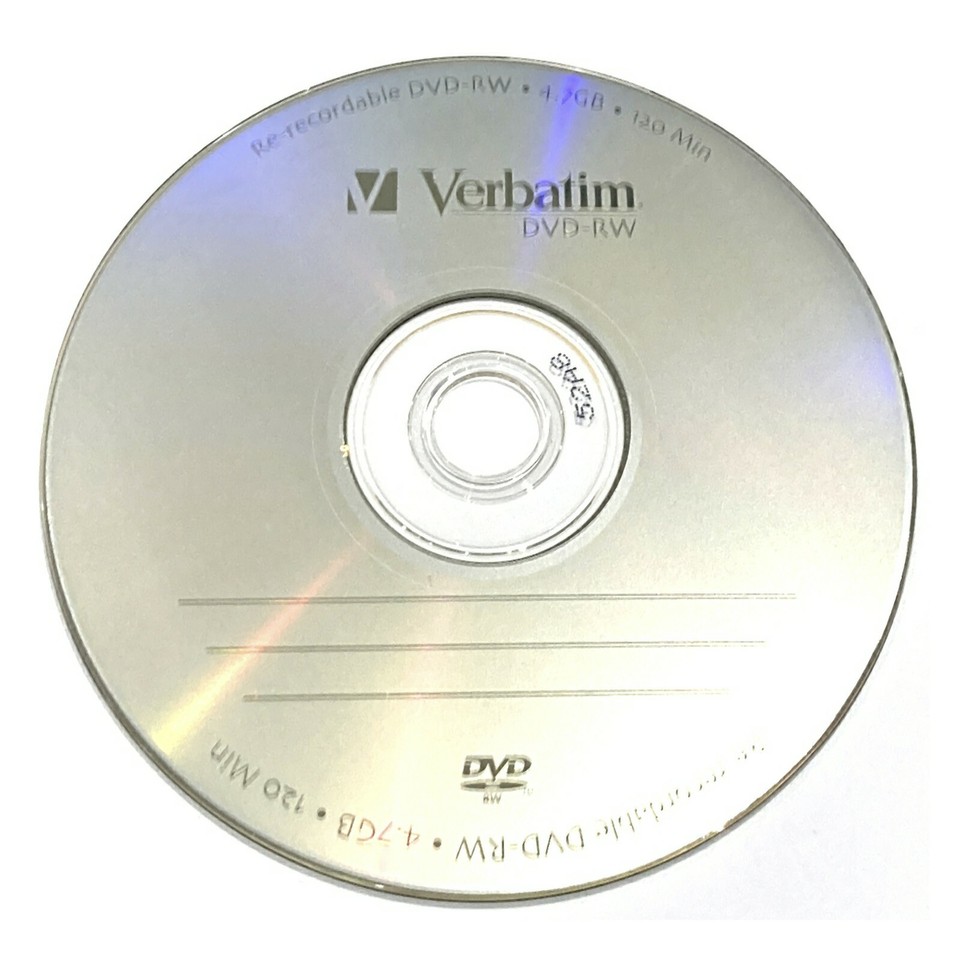 2 x Verbatim DVD-RW Disc ReWritable Blank Discs in Sleeve x2 4.7GB ...