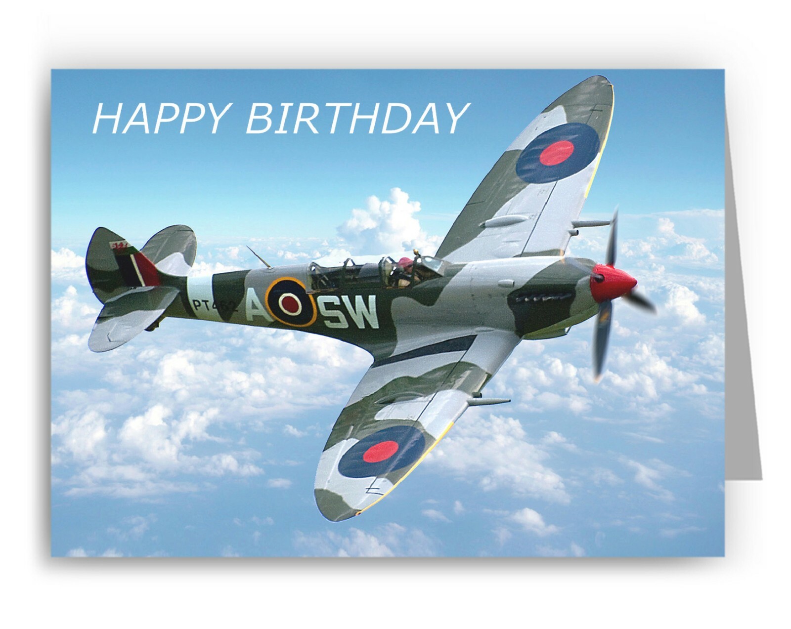 Spitfire Birthday Card - World War 2 Aircraft Planes RAF | eBay