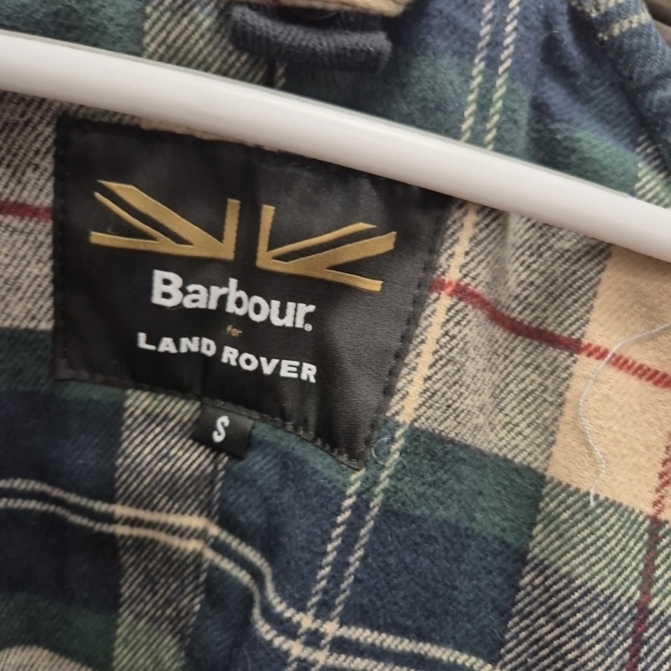Barbour X Land Rover Carraw Wax Waterproof Leather Collar Jacket Coat ...