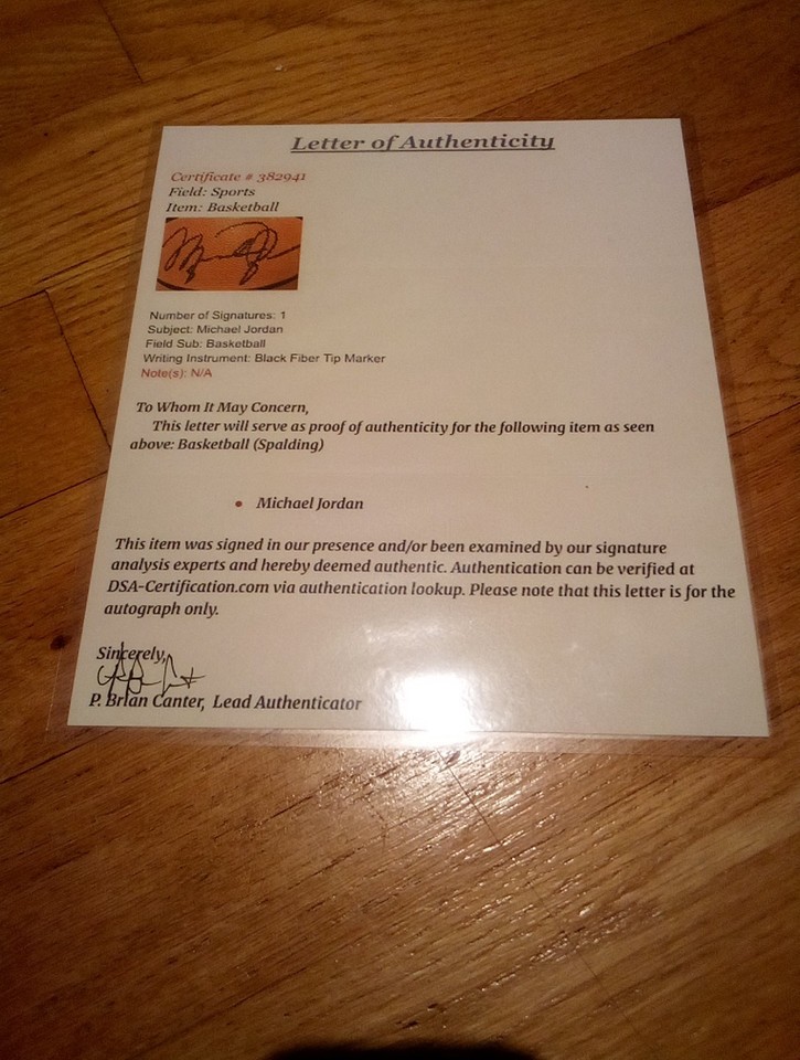 Michael Jordan Autographed Signed Basketball W/LOA | eBay