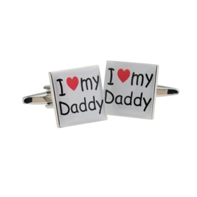 I love my daddy dad Cufflinks cuff buttons fathers day christmas birthday gift | eBay UK