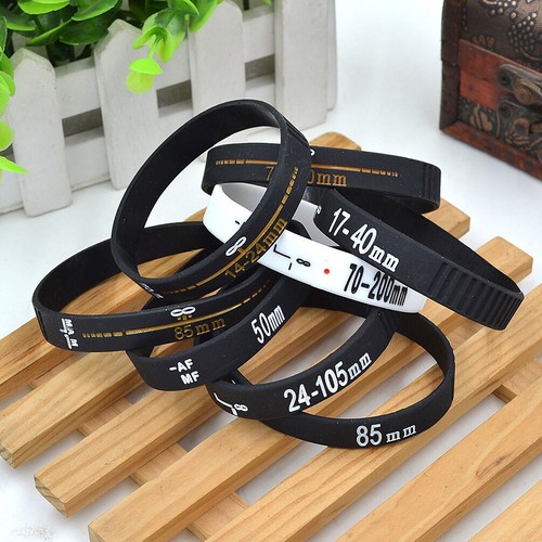 1PC Silicone DSLR Camera Lens Band Wristband Bracelet Unisex Rubber ...