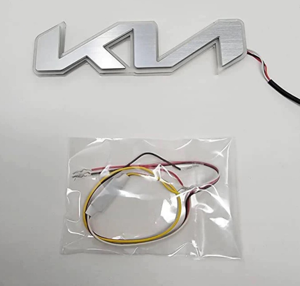 OEM New Kia Logo Aluminum LED Emblem 2way Color For 2022 2023+ Kia ...
