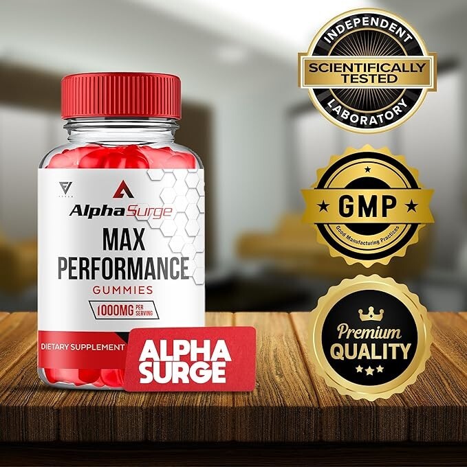 Alpha Surge Male Gummies - Enhances Energy, Vitality & Stamina - 60 ...