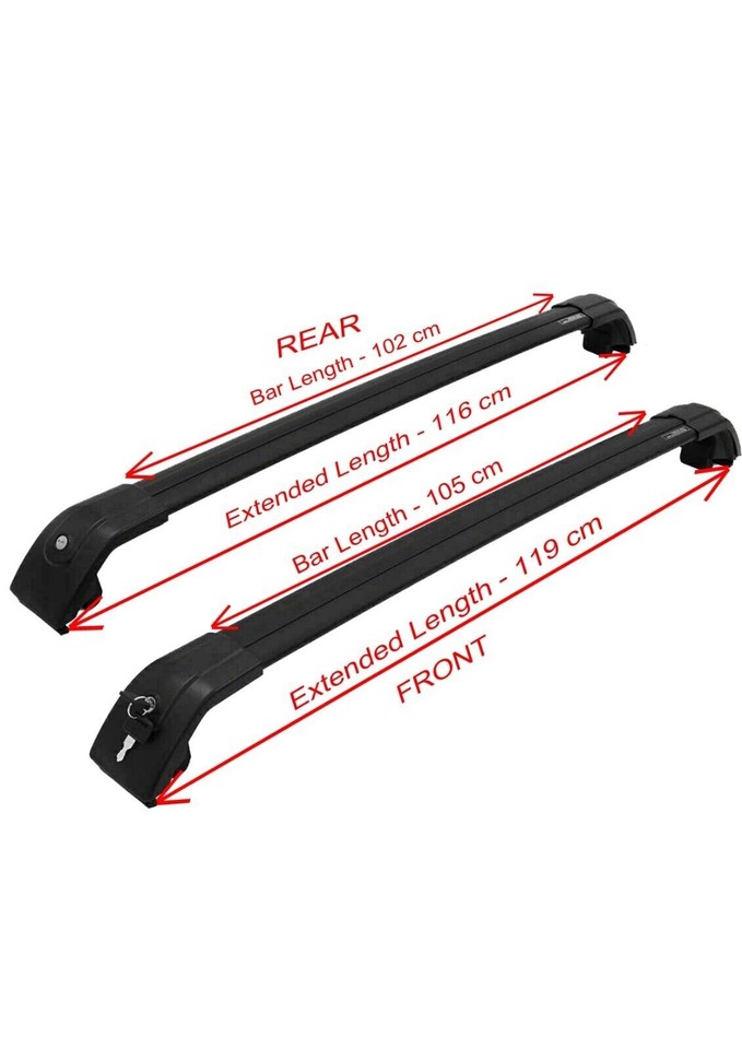 FOR BMW X5 F15 F85 G05 F95 LOCKABLE ALUMINIUM CROSS BARS ROOF RACK 75 ...