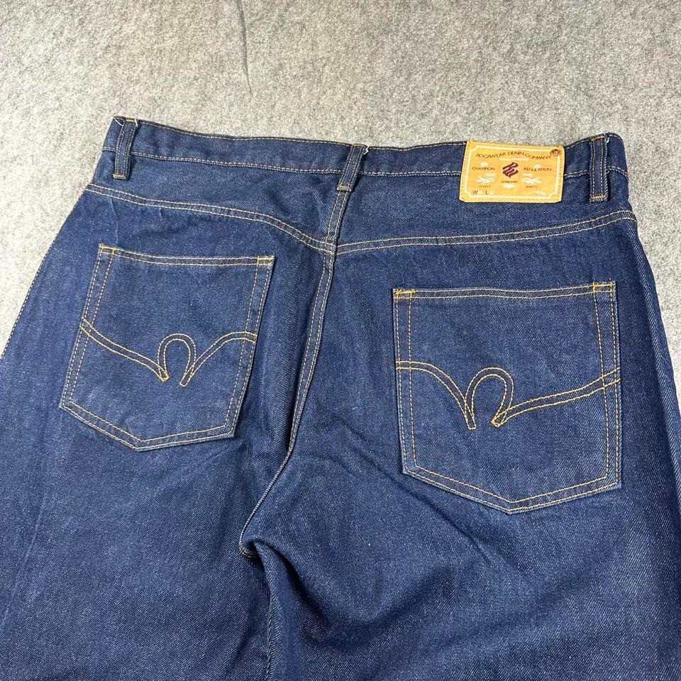 Y2K baggy jeans men 40x32 blue skater cyber grunge hip hop rave pinkman ...