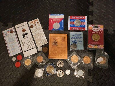 Collection Of 25 Coins And Tokens From 50's To 90's | eBay