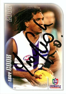 Signed 2006 FREMANTLE DOCKERS AFL Card TROY COOK Sunday Times | eBay