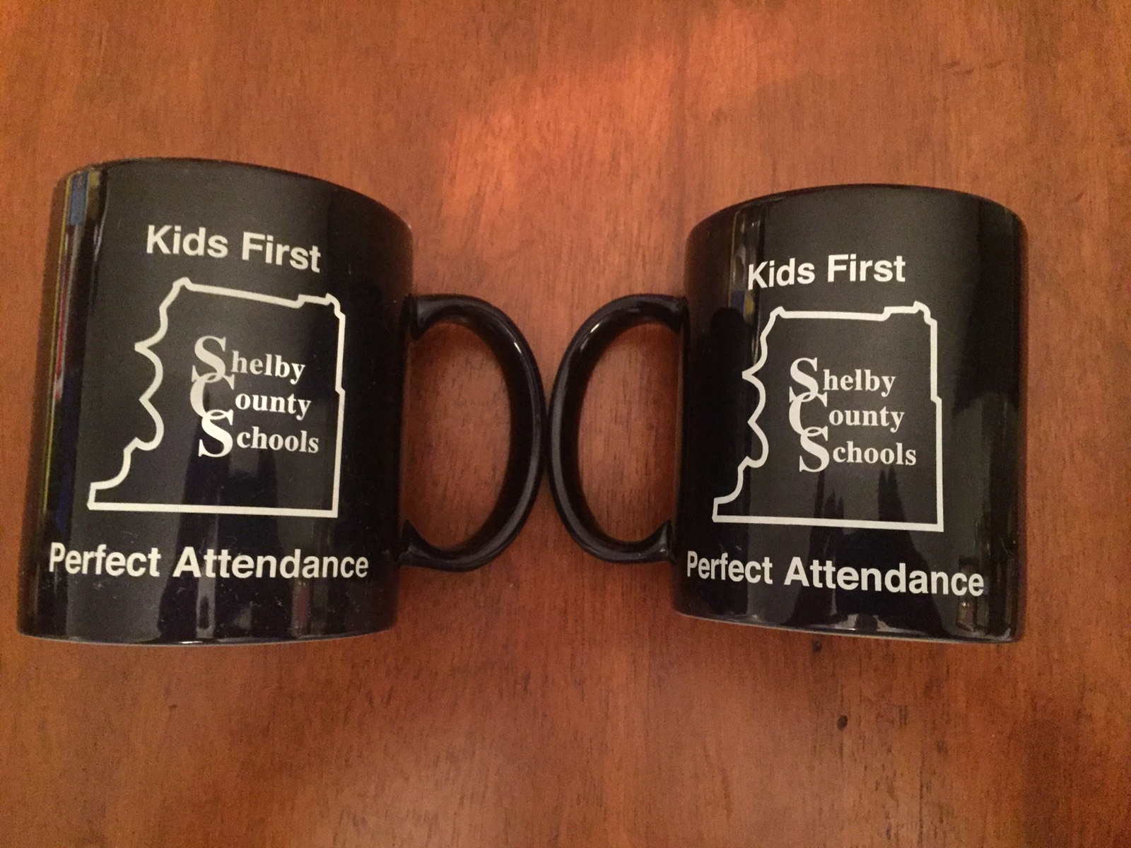 Pair Shelby County Schools Perfect Attendance Mugs Kids First Double ...