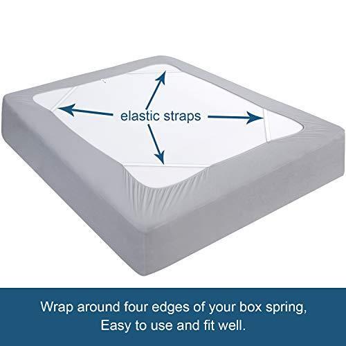 Box Spring Cover King Size, Elastic Fabric Wrap Around 4 Sides Bed ...