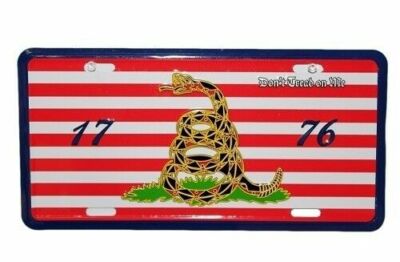 Navy Jack Gadsden 1776 Tea Party 6"x12" Aluminum License Plate Tag | eBay