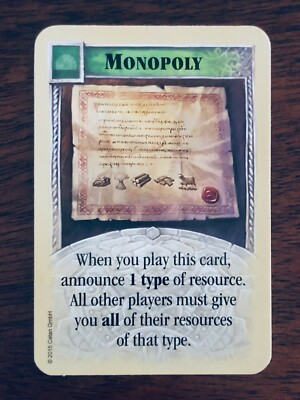 Catan 5-6 Player Extension | 'Monopoly' Development Card | Extra Game ...