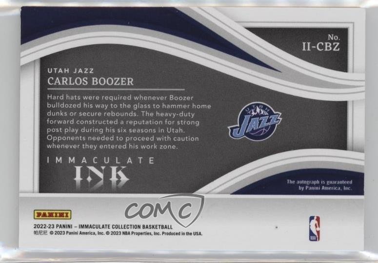2022-23 Panini Immaculate Immaculate Ink /99 Carlos Boozer #II-CBZ Auto ...