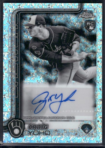2025 Topps Chrome Update Craig Yoho Black & White RC Auto SSP | eBay