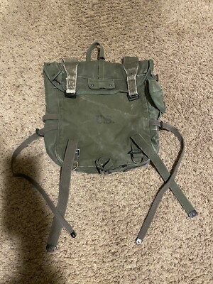 Vintage US Army M1945 Combat Field Pack 1951 Korean War Rucksack Bag ...