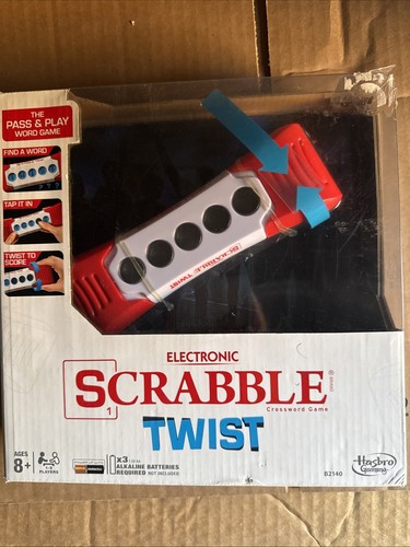 Hasbro Electronic Scrabble Twist Handheld The Pass & Play Word Game ...