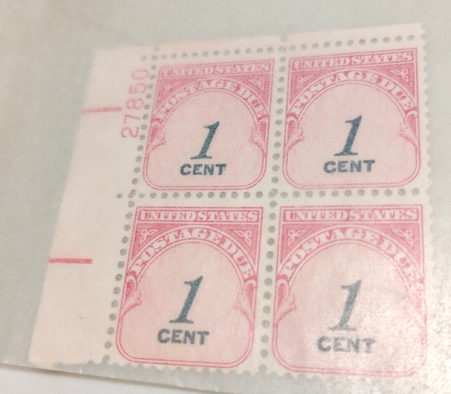 Vintage United States Postage Due 1 Cent Stamp With Serial Number ...