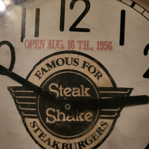 Steak and Shake Store Closing Vintage Wall Clock For Parts Or ...