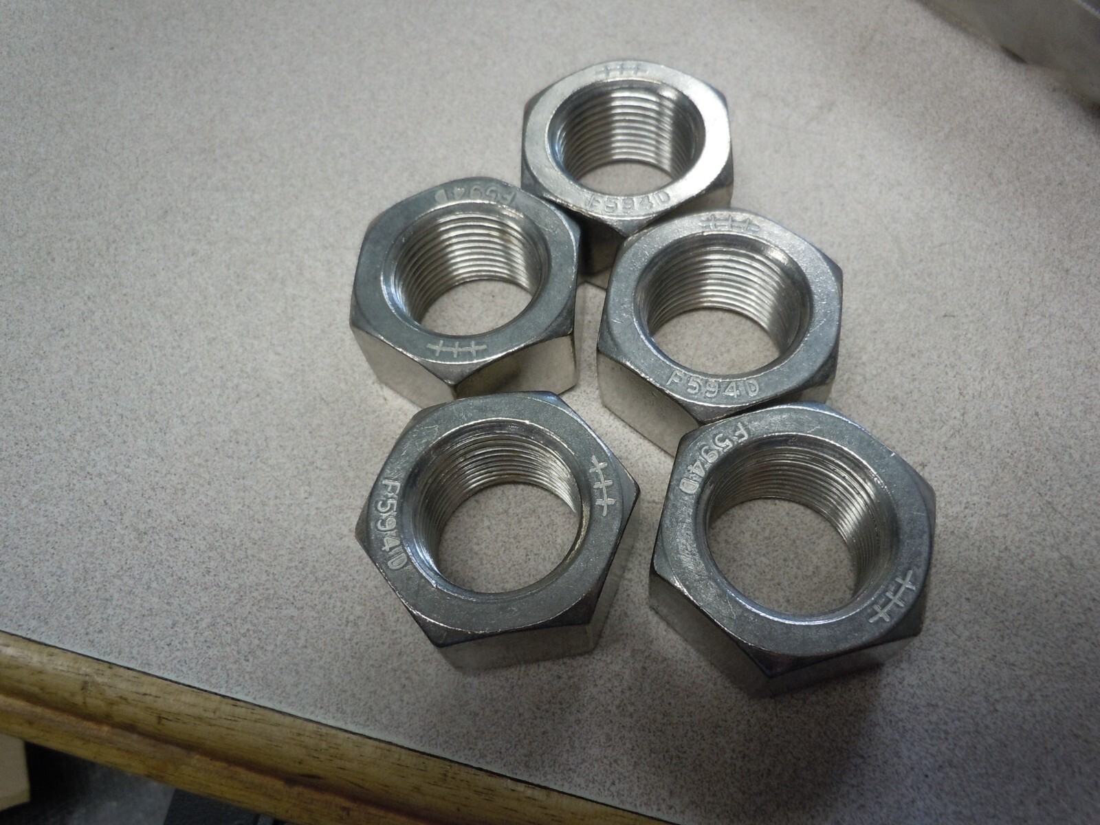 1"-14 18-8 Stainless Steel Finished Hex Nut 70719 F594D Lot of 5 | eBay