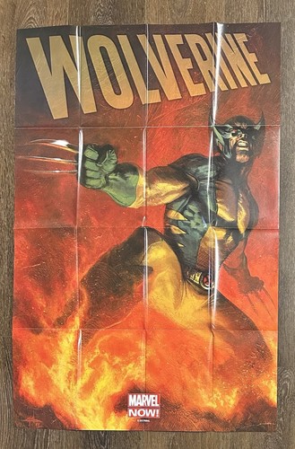 WOLVERINE MARVEL NOW! FOLDED PROMO STORE POSTER 24” x 36” ART BY MARK ...