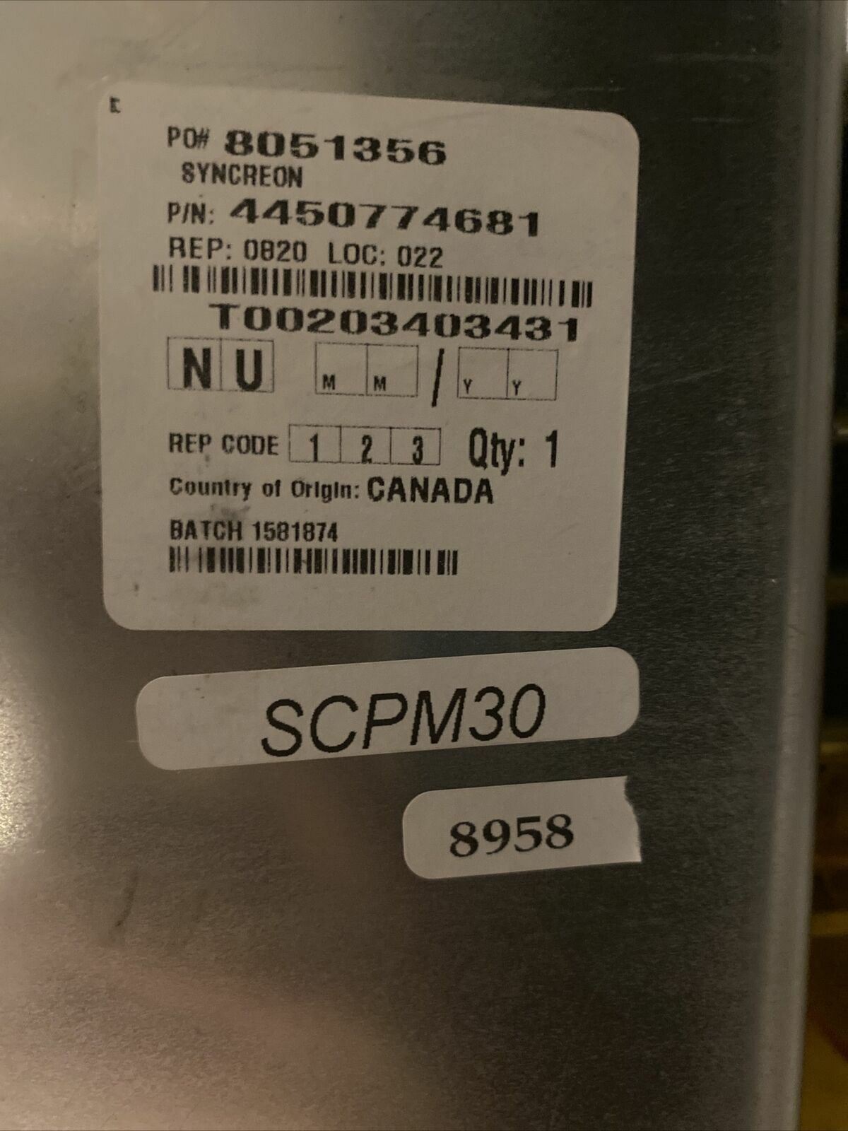 NCR ATM SDM2 Cash/Cash Garage PN 484-0103266 READ for sale online | eBay