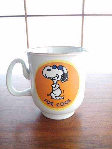 Vintage Snoopy Stonewear Mug White Showa Retro Ceramic Coffee Cup ...