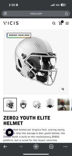 Vicis Zero2 Elite Youth Helmet Size Medium. Brand New. Oakley Visor Included | eBay
