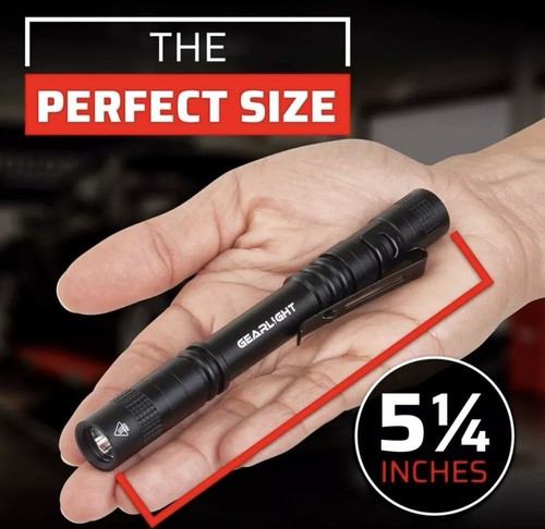 GearLight S100 LED Pocket Pen Light- 2 Small, Compact Flashlights with ...